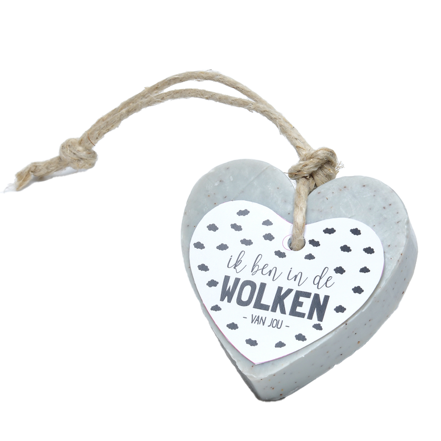 Hart Zeep "Ik ben in de wolken van jou" - KunstZinnig Kado- en Woonwinkel