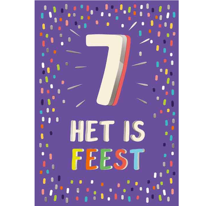 7 Het is Feest - Wenskaart Celebrate - KunstZinnig Kado- en Woonwinkel