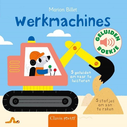 Clavis Geluidenboekje Werkmachines - Monstertjes - Urban Baby Store