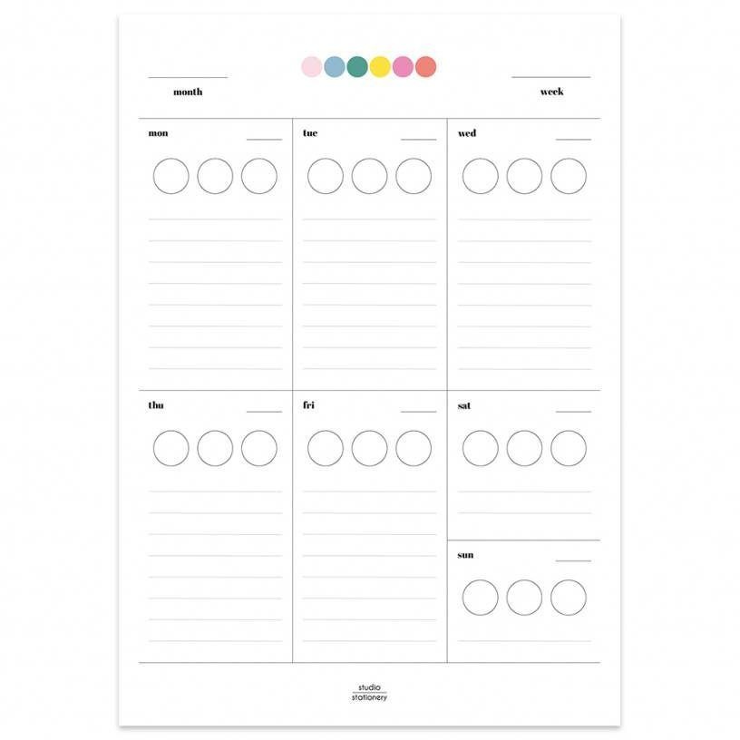 Studio Stationery Noteblock Sticker Planner - Make-Up Musthaves