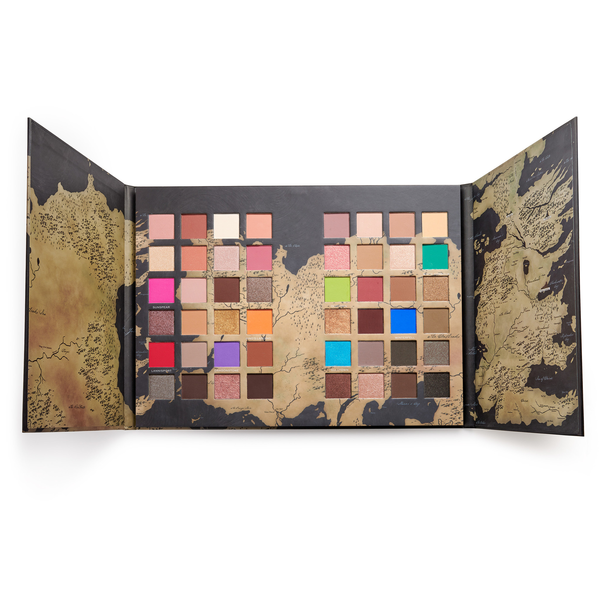 Makeup Revolution x Game Of Thrones Westeros Map Palette - Oogschaduw ...
