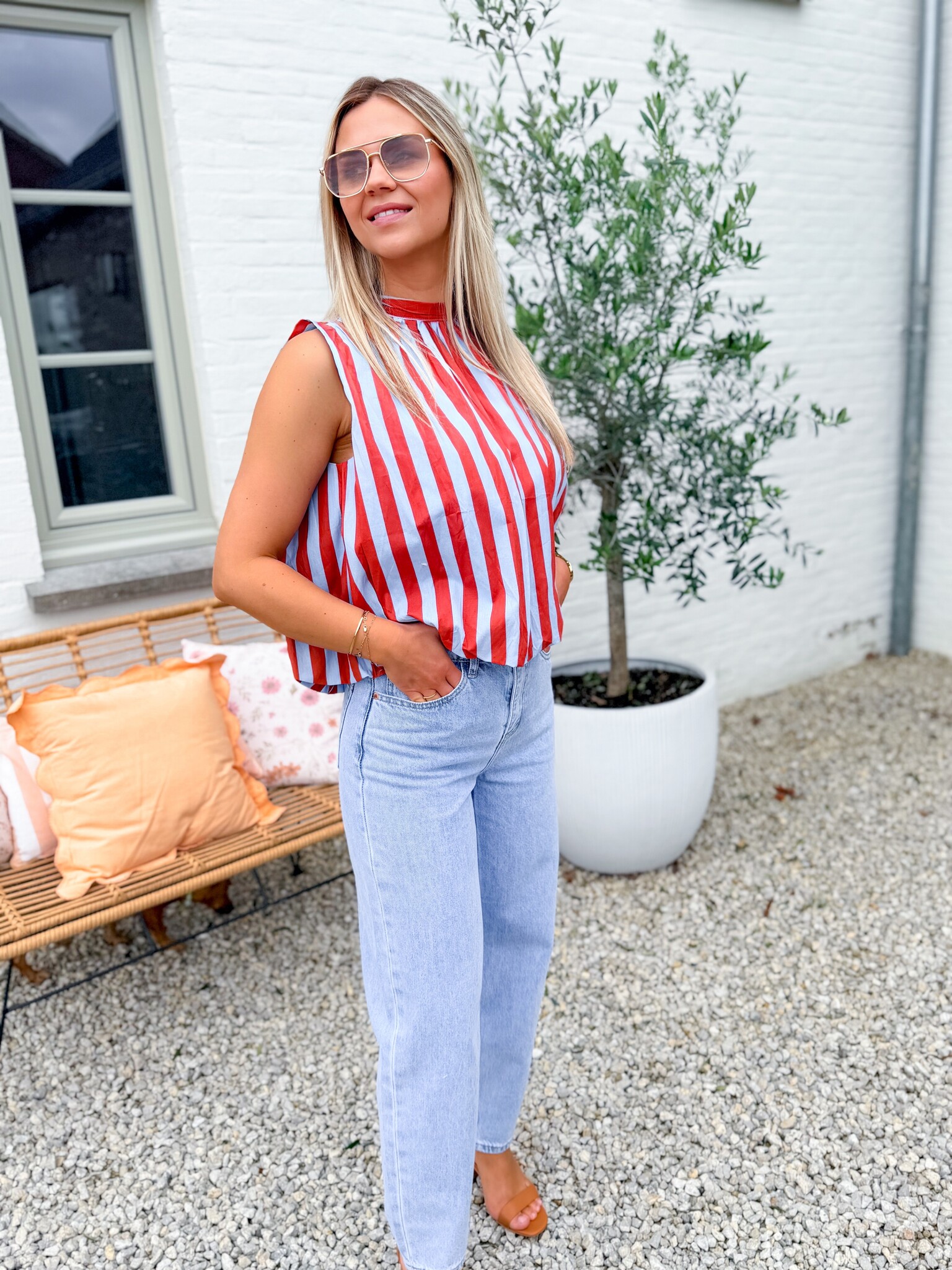 Sunset Stripe top - Laperla Conceptstore