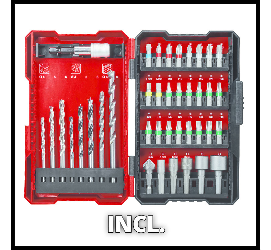 Einhell TP-CD 18/60 Li-i BL Kit Accu klopboor-/Schroefmachine + Bitset ...