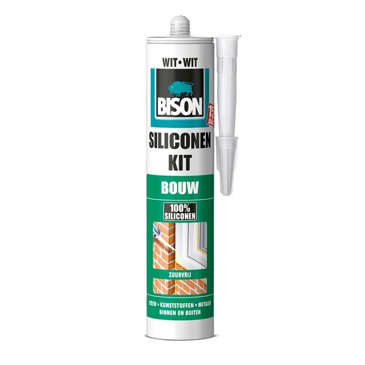 Bison siliconenkit bouw wit 310 ml | Morgen in huis - HoukemaTools