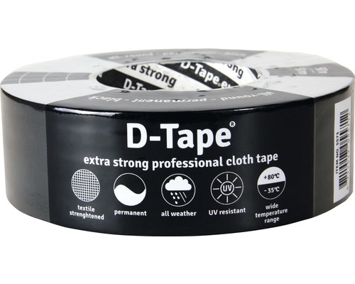 Deltafix Delta Tape 50mm x 50m1 Prof. Zwart | Morgen in huis - HoukemaTools