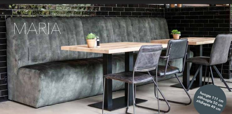 Eetkamerbank Maria - Diverse maten en stoffen - De Woon Winkel