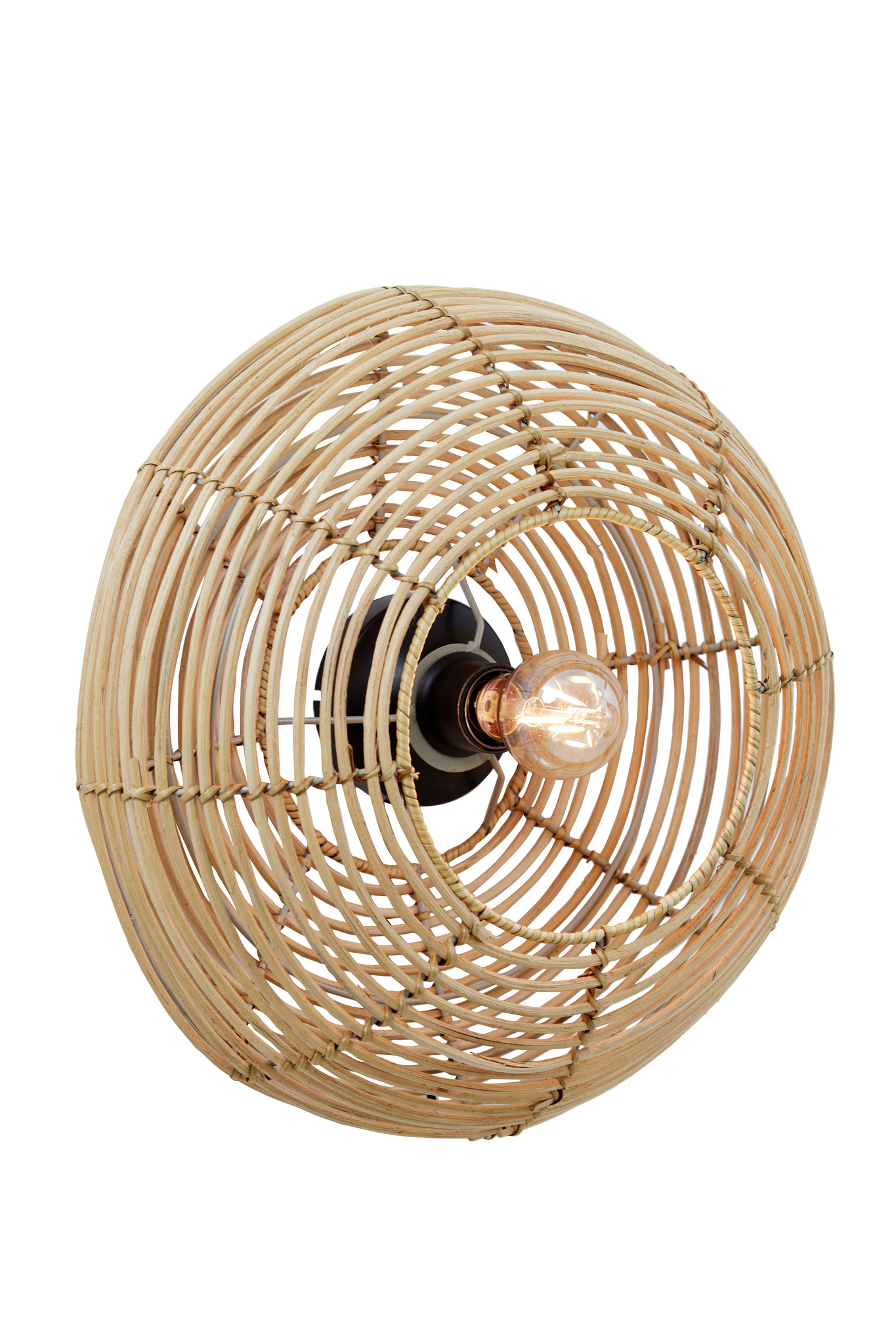 Wandlamp Ø50x20 cm MILAN rotan naturel - De Woon Winkel