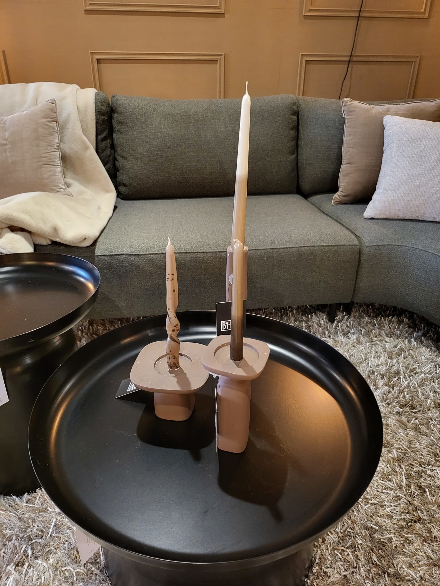 Candle holder Squand large - beige - De Woon Winkel