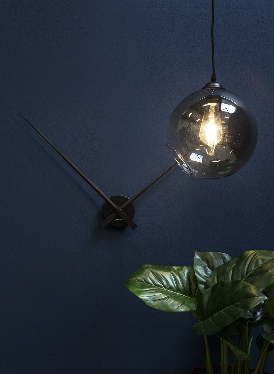 Wandklok Little Big Time zwart - De Woon Winkel