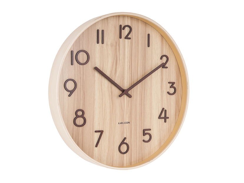 Wandklok Pure Large bruin - Gratis thuisbezorgd - De Woon Winkel