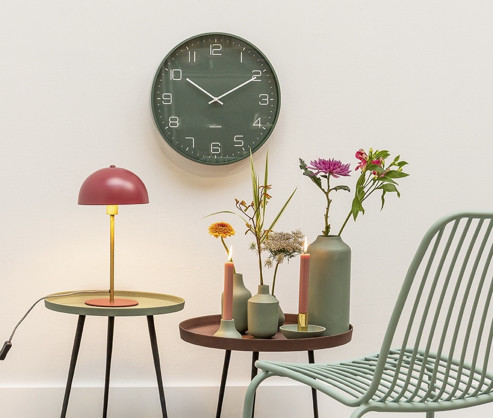 Wandklok Lofty Groen - Gratis thuisbezorgd - De Woon Winkel