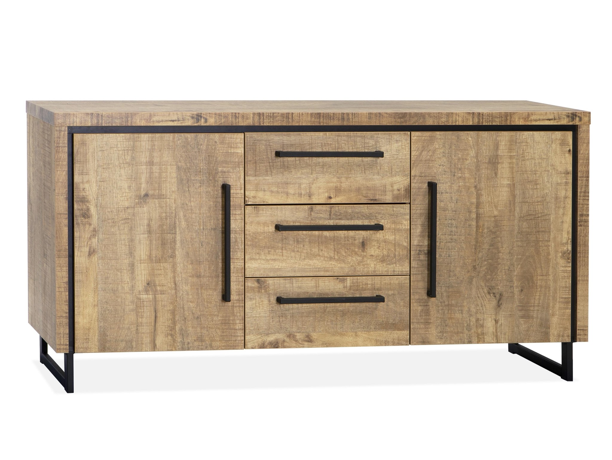 Rimini dressoir 2 deurs - 3 lades Lamulux mango - Gratis thuisbezorgd ...
