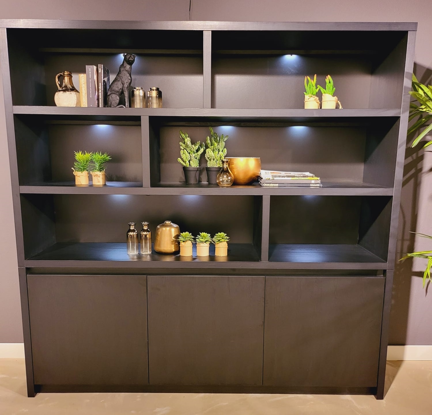 Wandkast Milanello 3 deurs en 6 open vakken * Gratis thuisbezorgd - De ...