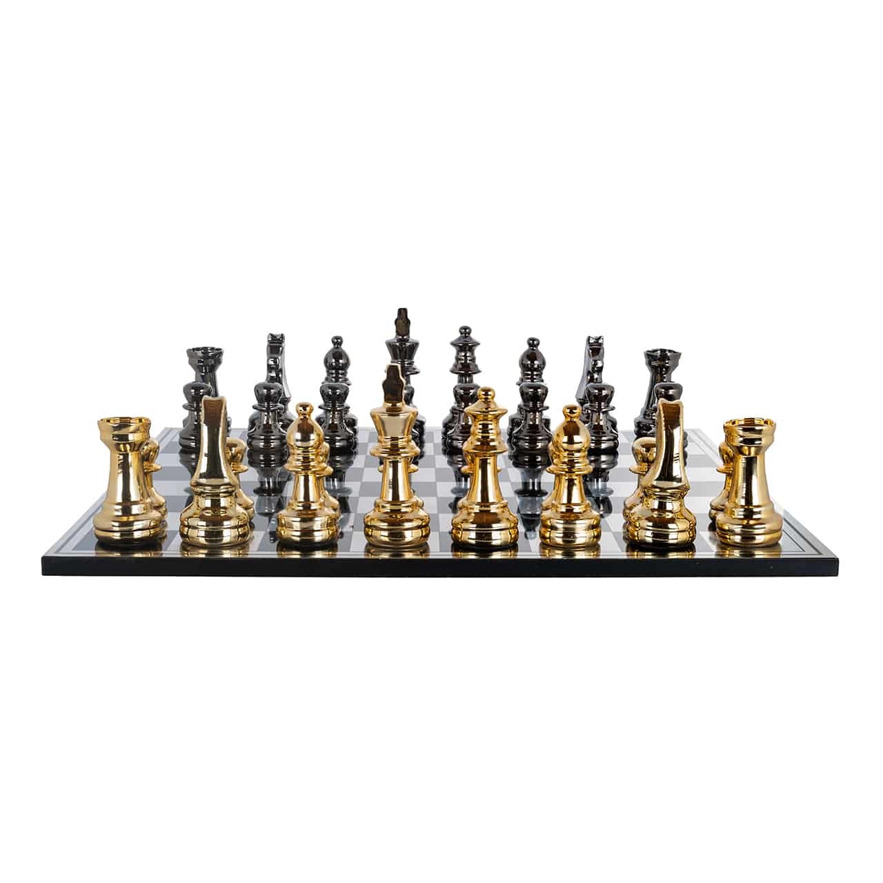 Schaakbord Saray Zwart goud - Gratis thuisbezorgd - De Woon Winkel