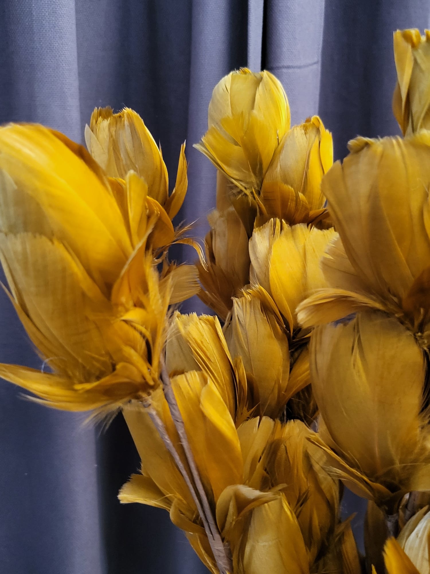 Ornament 6 bloemen 90 cm TULIP okergeel - De Woon Winkel