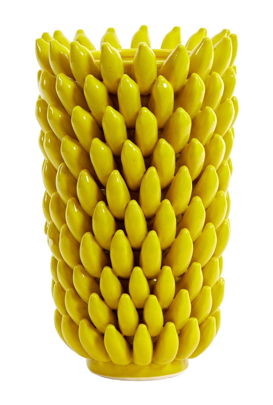 Vaas Ø25x45 cm ZITA keramiek geel - Gratis thuisbezorgd - De Woon Winkel