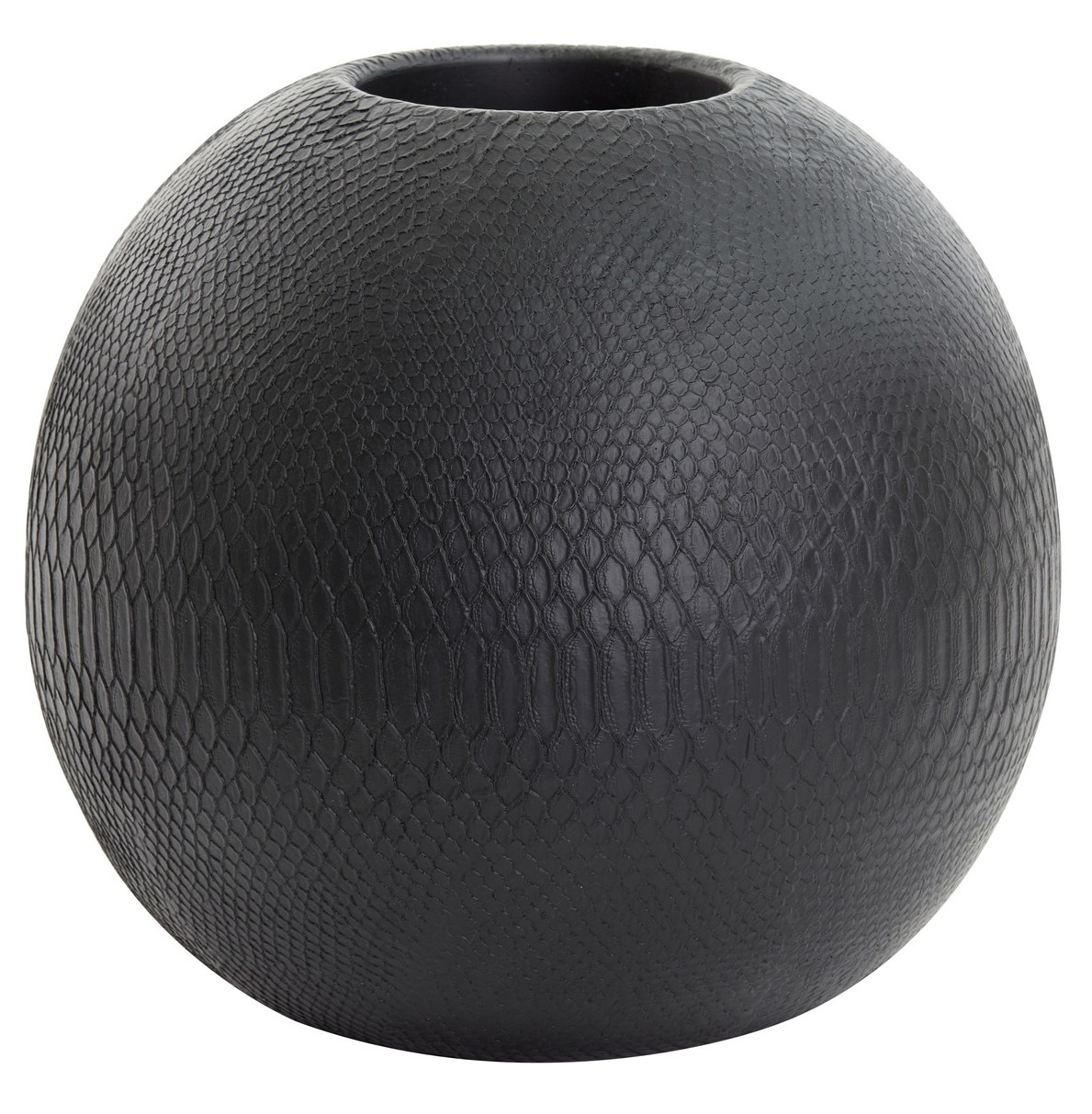 Vaas deco Ø30x27,5 cm SKELD zwart - Gratis verzonden - De Woon Winkel