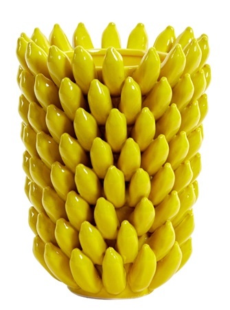 Vaas Ø25,5x34 cm ZITA keramiek geelr - Gratis thuisbezorgd - De Woon Winkel