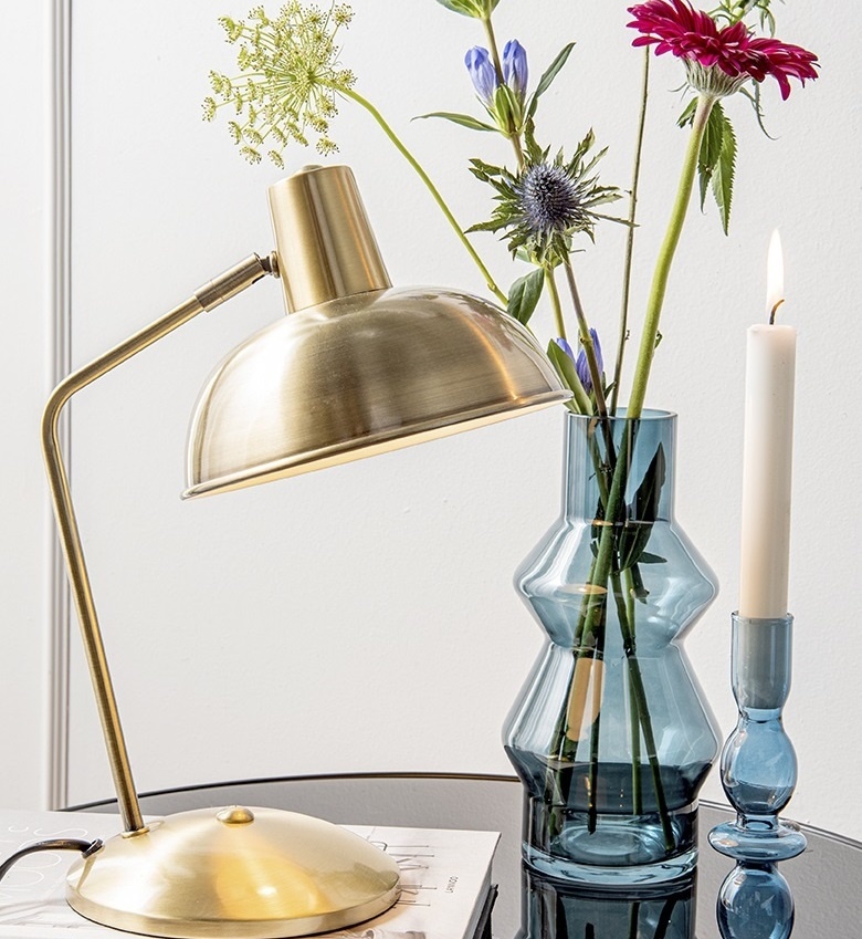 Tafellamp Hood geborsteld goud - Gratis thuisbezorgd - De Woon Winkel