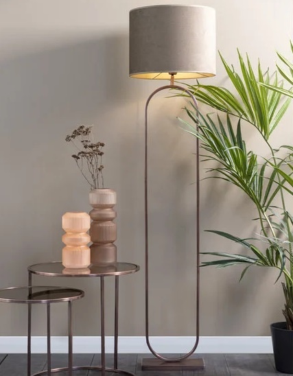 Vloerlamp 30x15x142 cm JAMIRI antiek koper - Gratis thuisbezorgd - De ...
