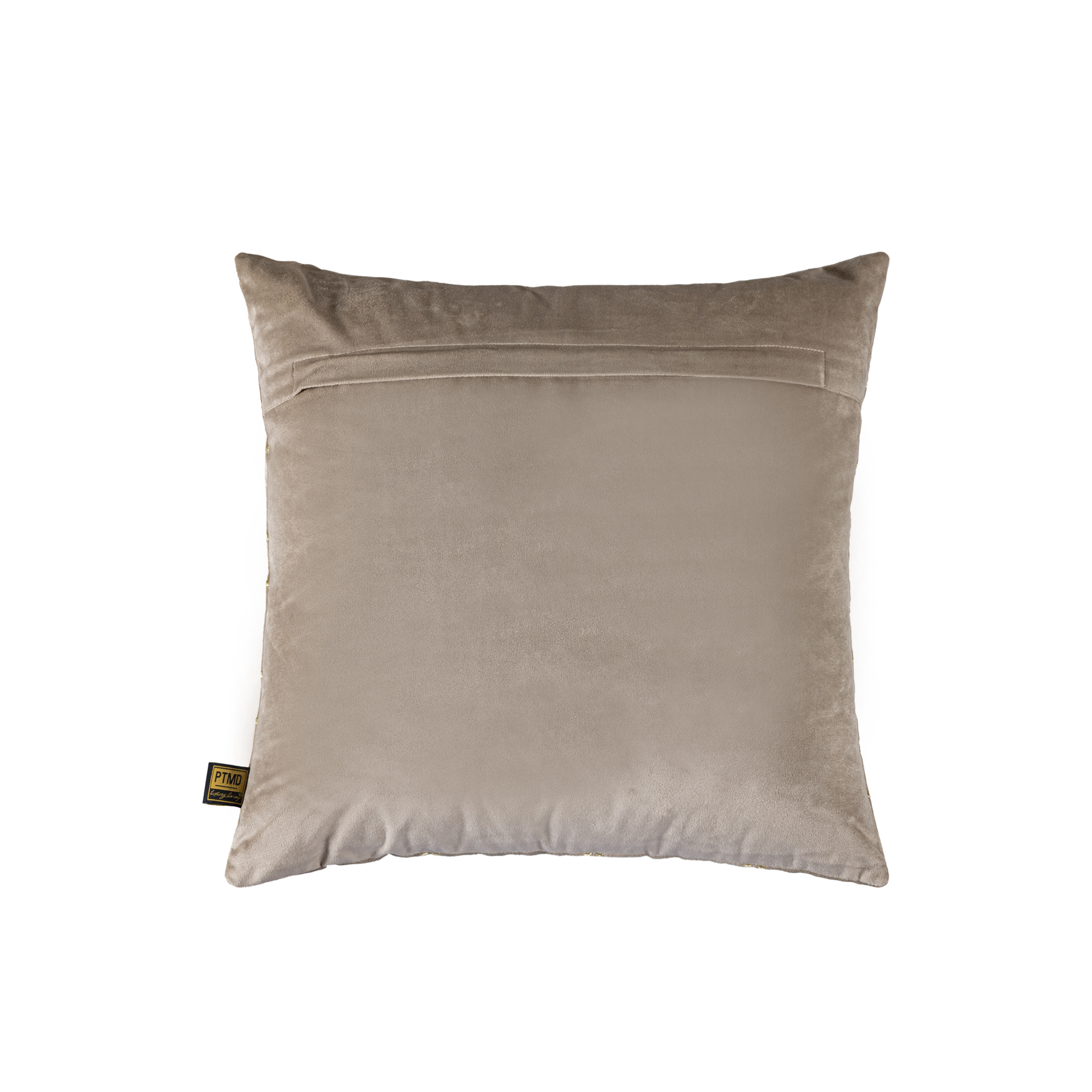 Kussen Lizze Beige velvet embroidery patroon 45 x 45 - De Woon Winkel