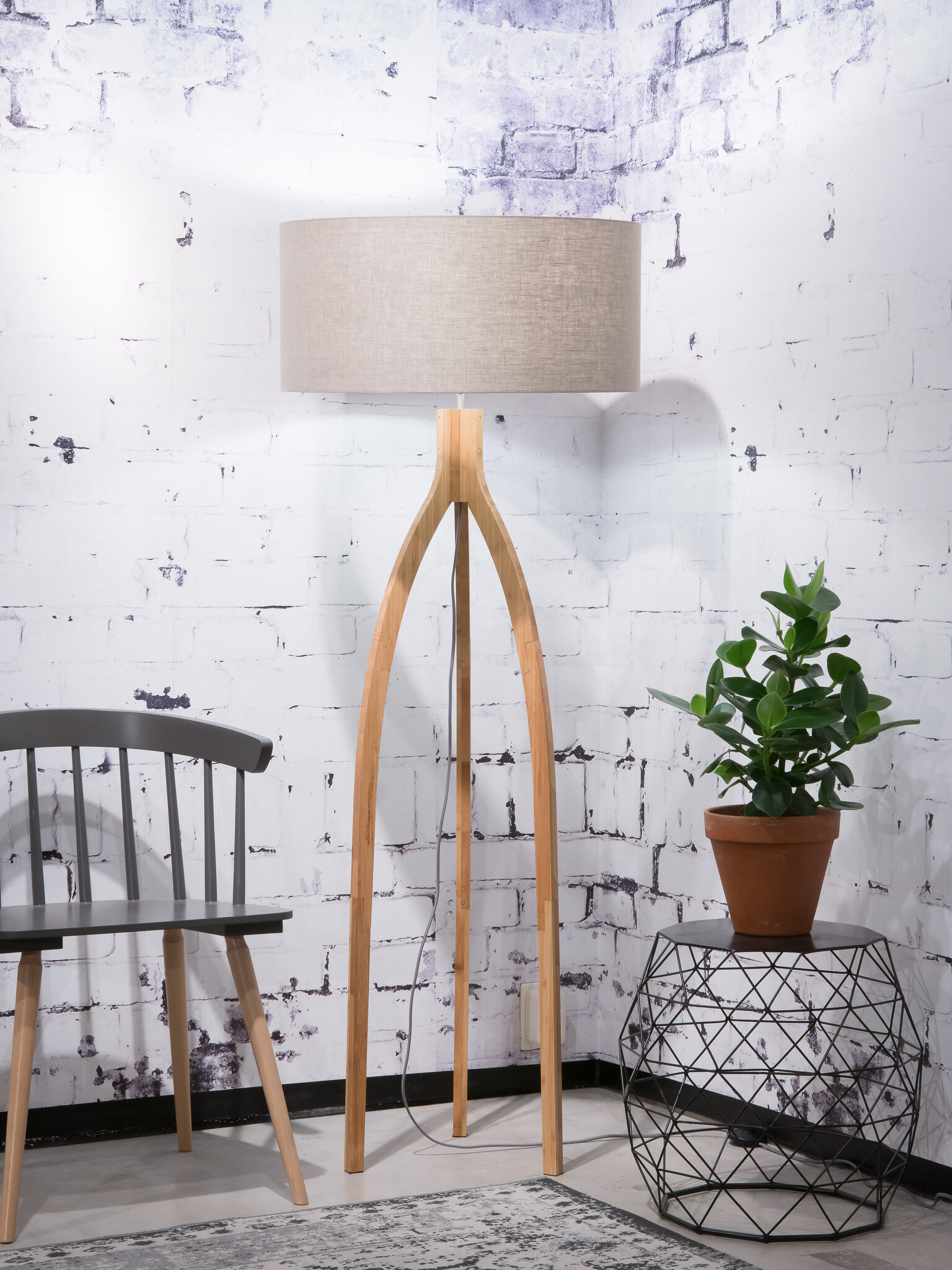 Vloerlamp bamboe Annapurna 6030 linnen donker - Gratis bezorgd - De ... Vloerlamp bamboe Annapurna 6030 linnen donker - Gratis bezorgd - De ...