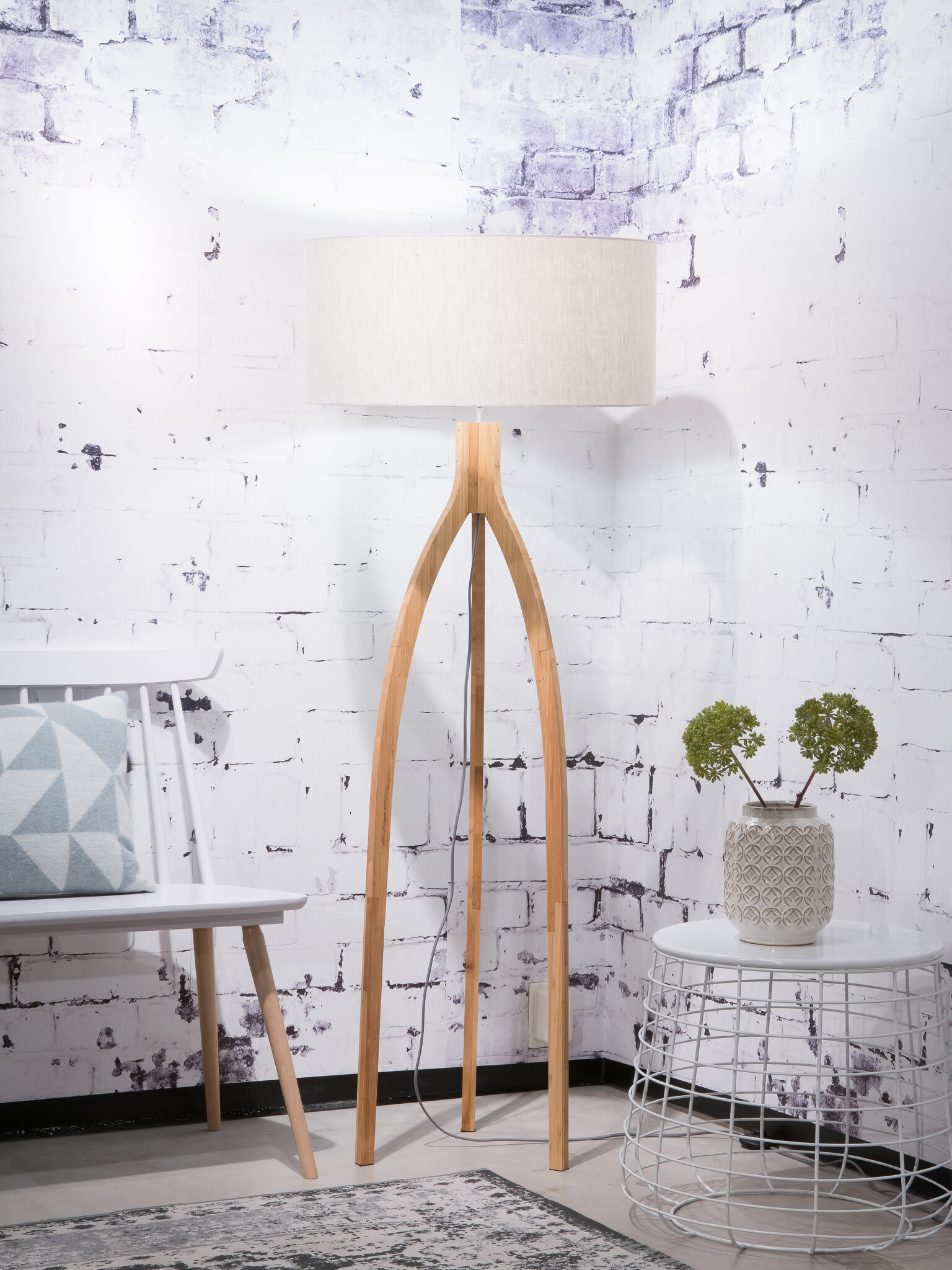 Vloerlamp bamboe Annapurna 6030 linnen licht - Gratis bezorgd - De Woon ... Vloerlamp bamboe Annapurna 6030 linnen licht - Gratis bezorgd - De Woon ...