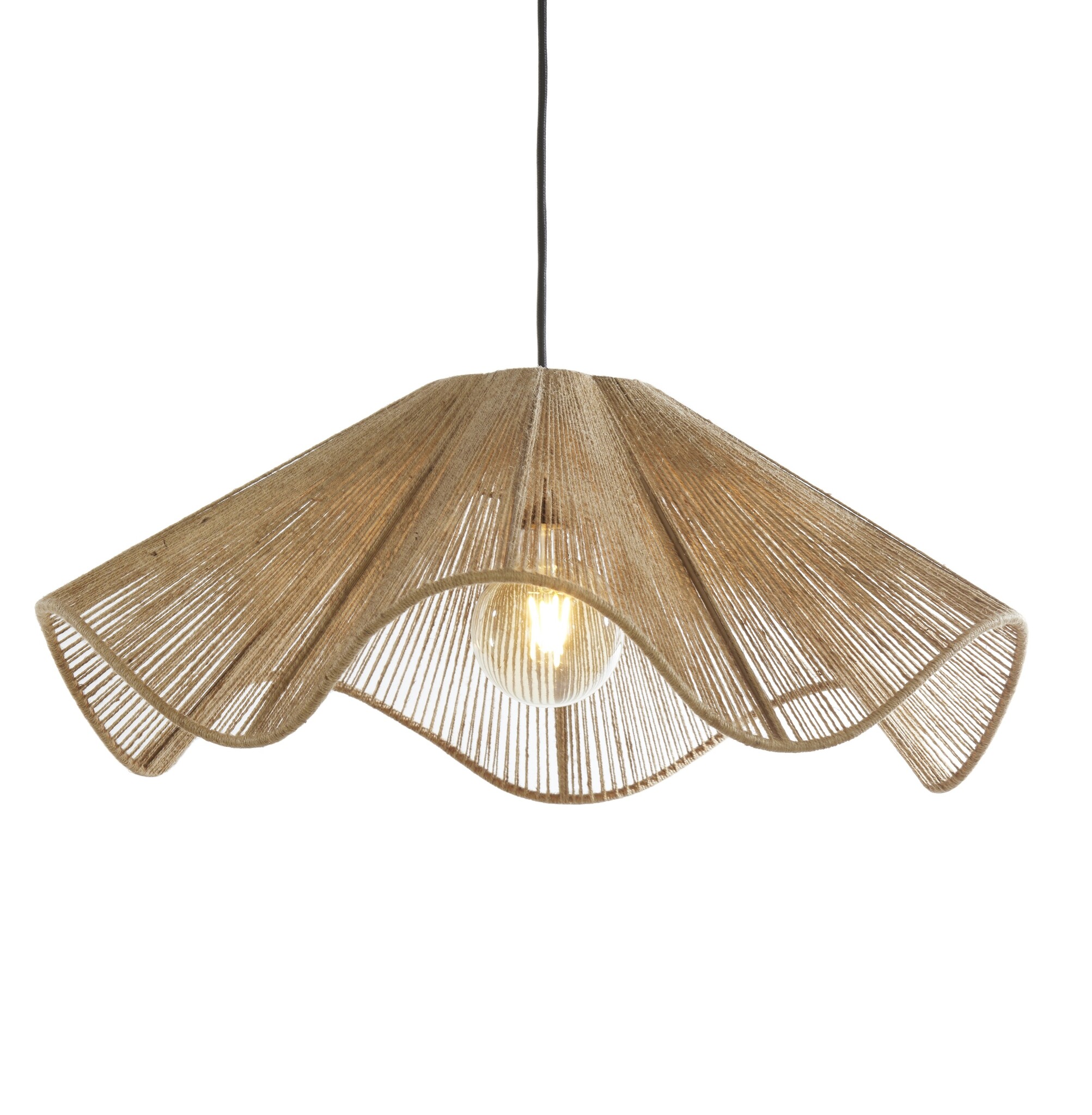 Hanglamp Ø60x24 cm FODARA jute naturel - Gratis thuisbezorgd - De Woon ...