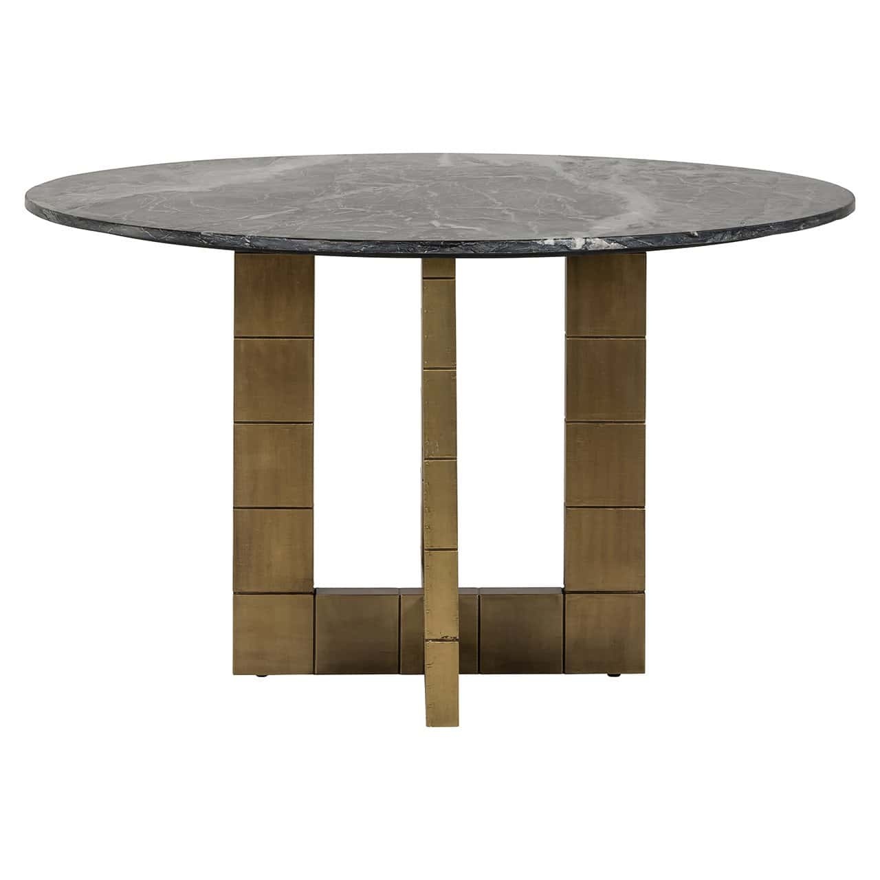 Eettafel Collada 130Ø zwart goud - Gratis thuisbezorgd - De Woon Winkel