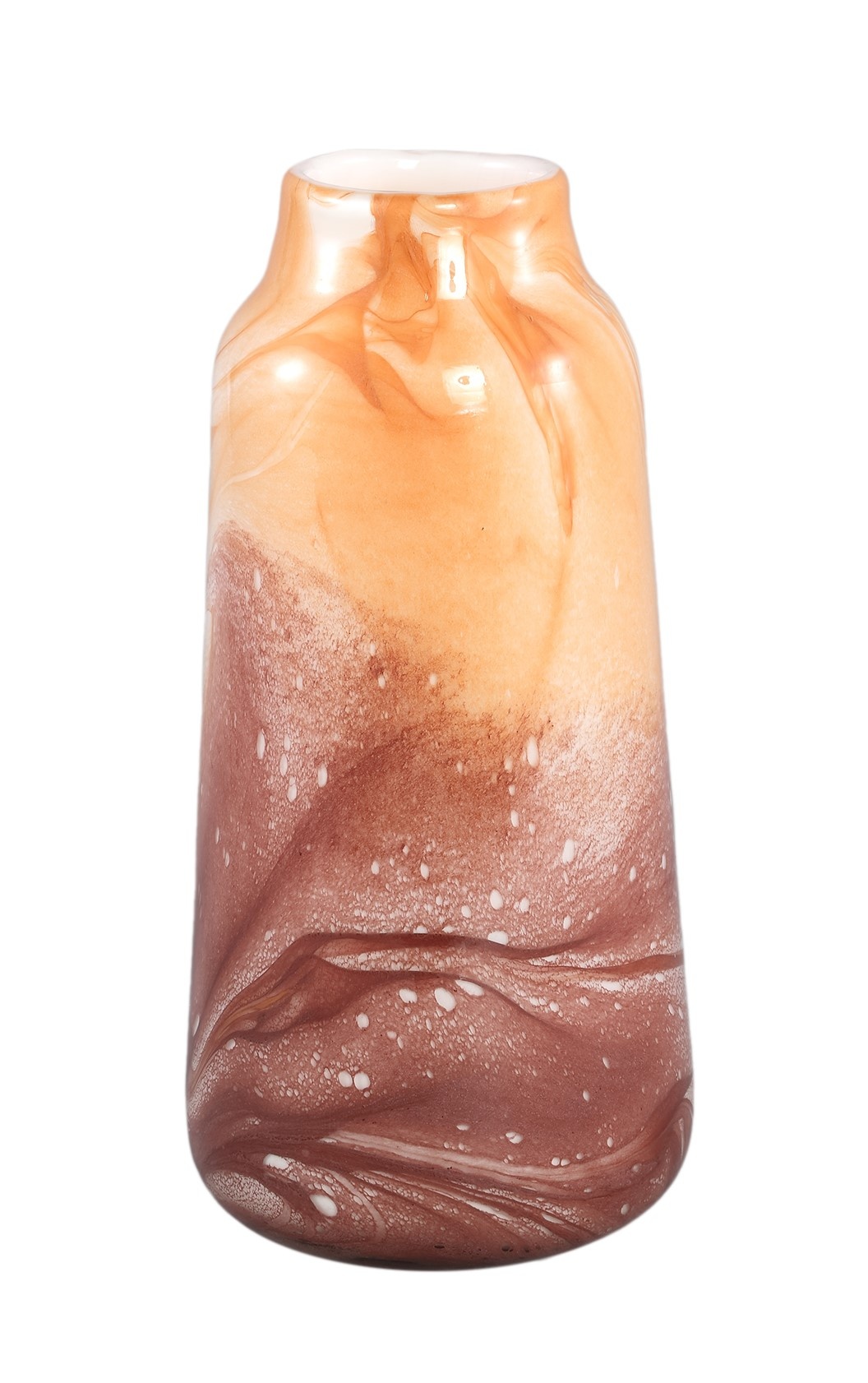 Vaas Evodie oranje met rode marmeren effect M - Gratis bezorgd - De ...