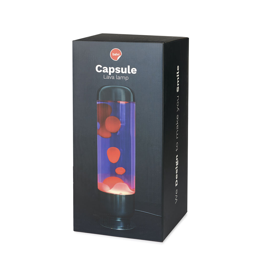 Lavalamp capsule paars/rood - De Woon Winkel