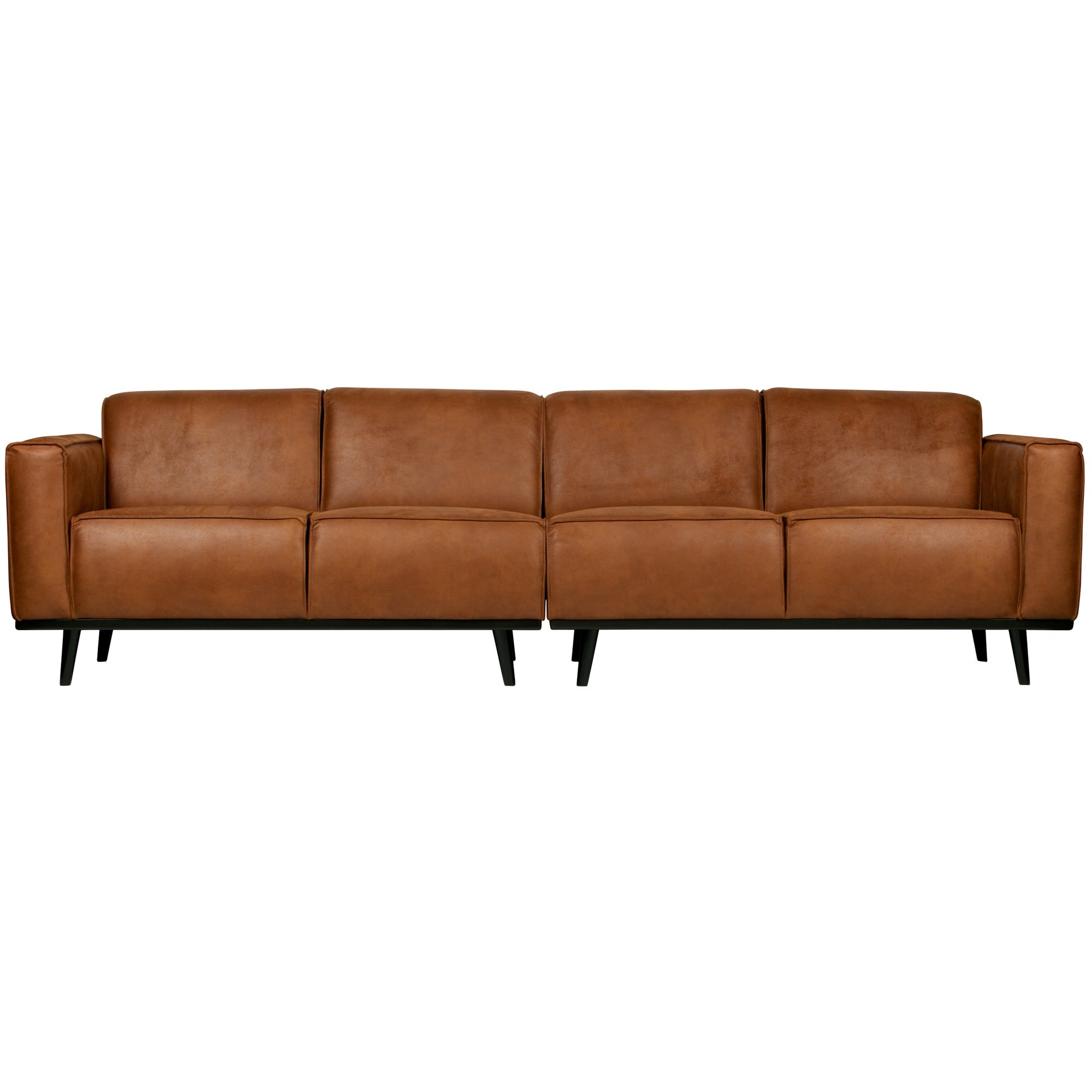 Statement 4-zits bank 280 cm lederlook cognac - Gratis thuisbezorgd ...