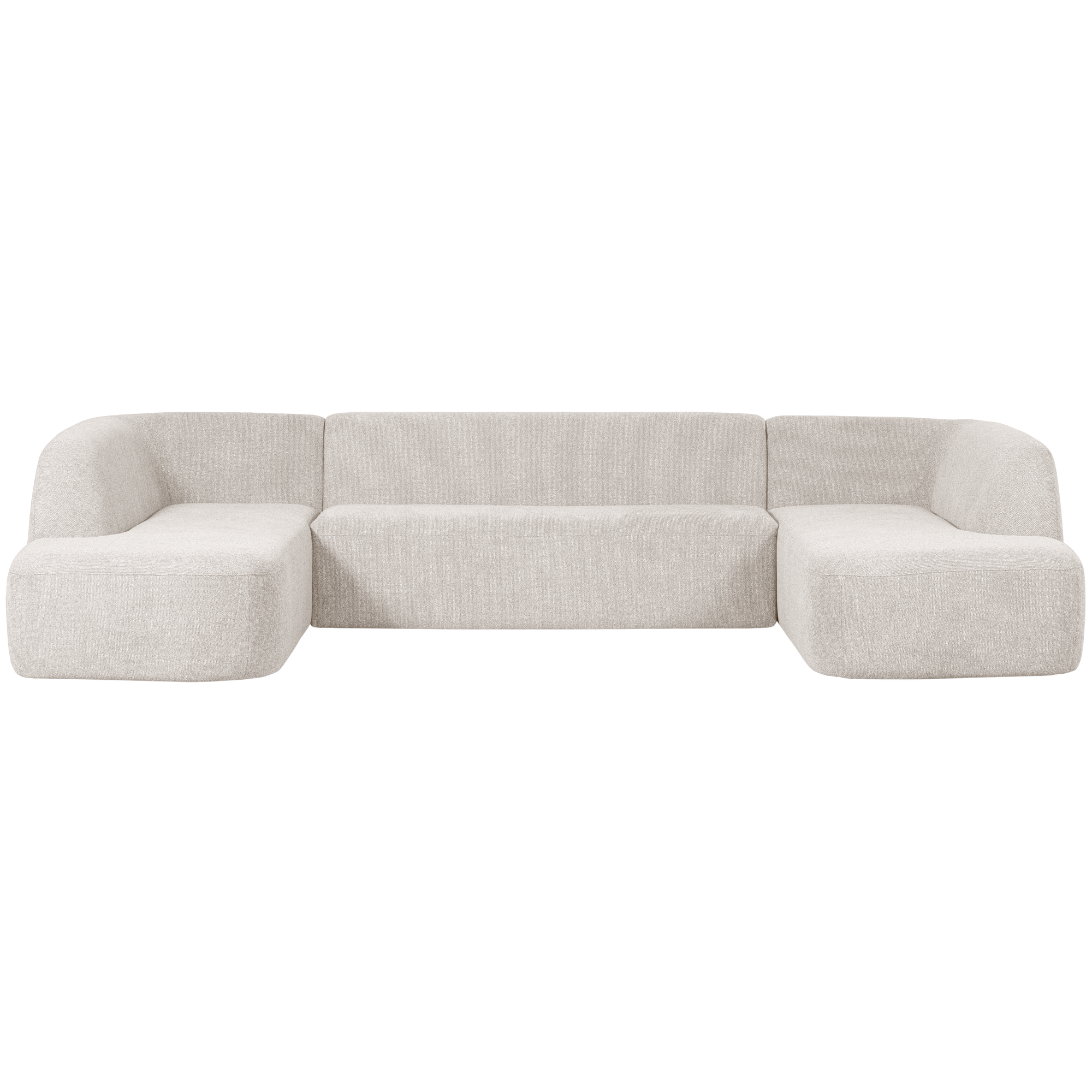 Sloping u-vorm bank pearl melange - Gratis thuisbezorgd - De Woon Winkel