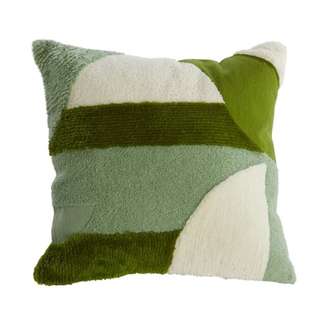 Kussen 45x45 cm TOFNA groen+wit - De Woon Winkel