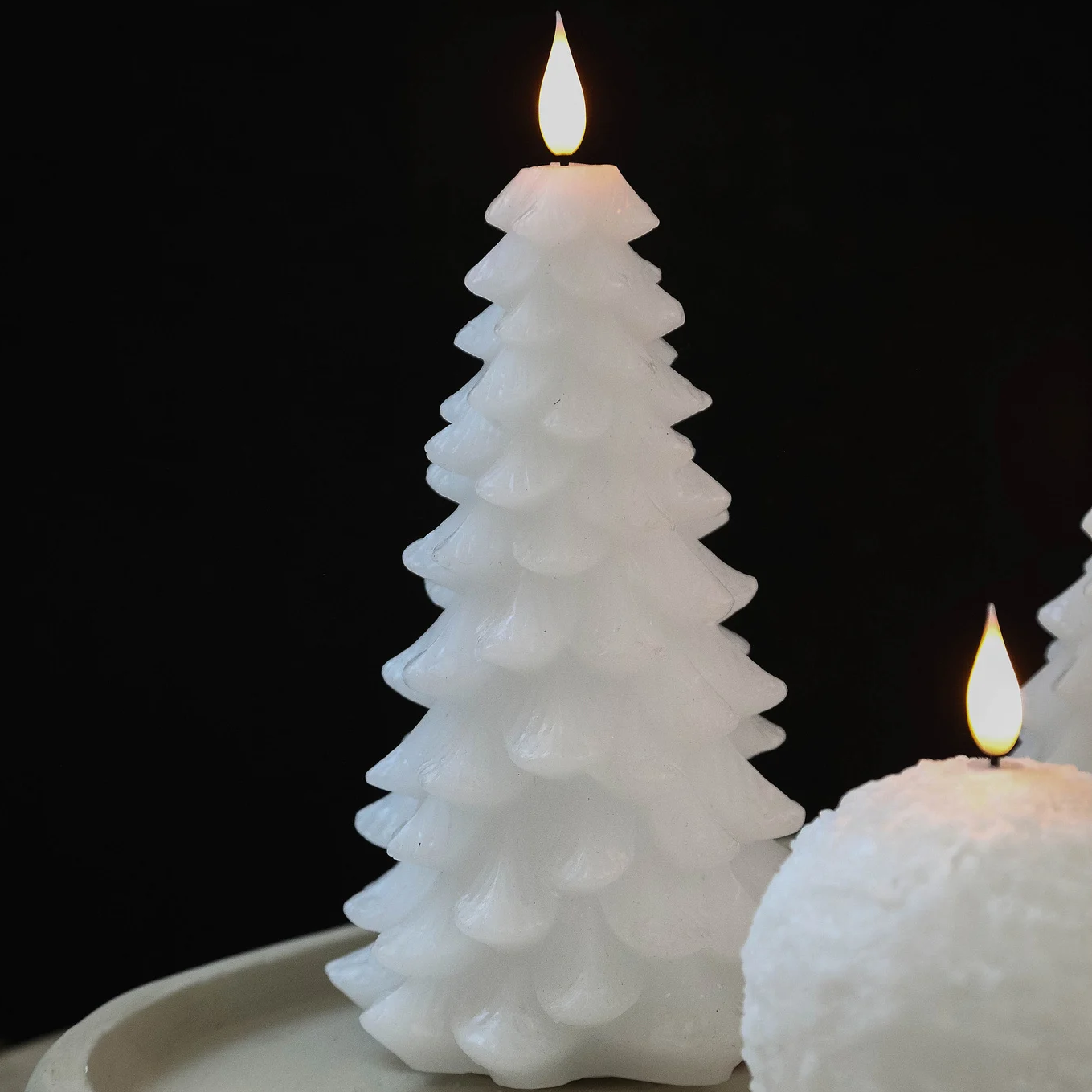 LED Kaars Boom sneeuw bewegende vlam L - De Woon Winkel