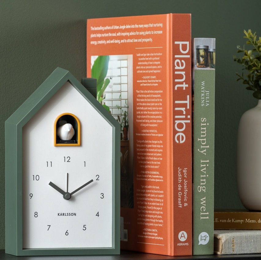 Wekker Modern Cuckoo Jungle Groen - Gratis bezorgd - De Woon Winkel