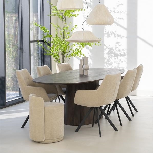 Eettafelstoel Marque - taupe - Gratis thuisbezorgd - De Woon Winkel