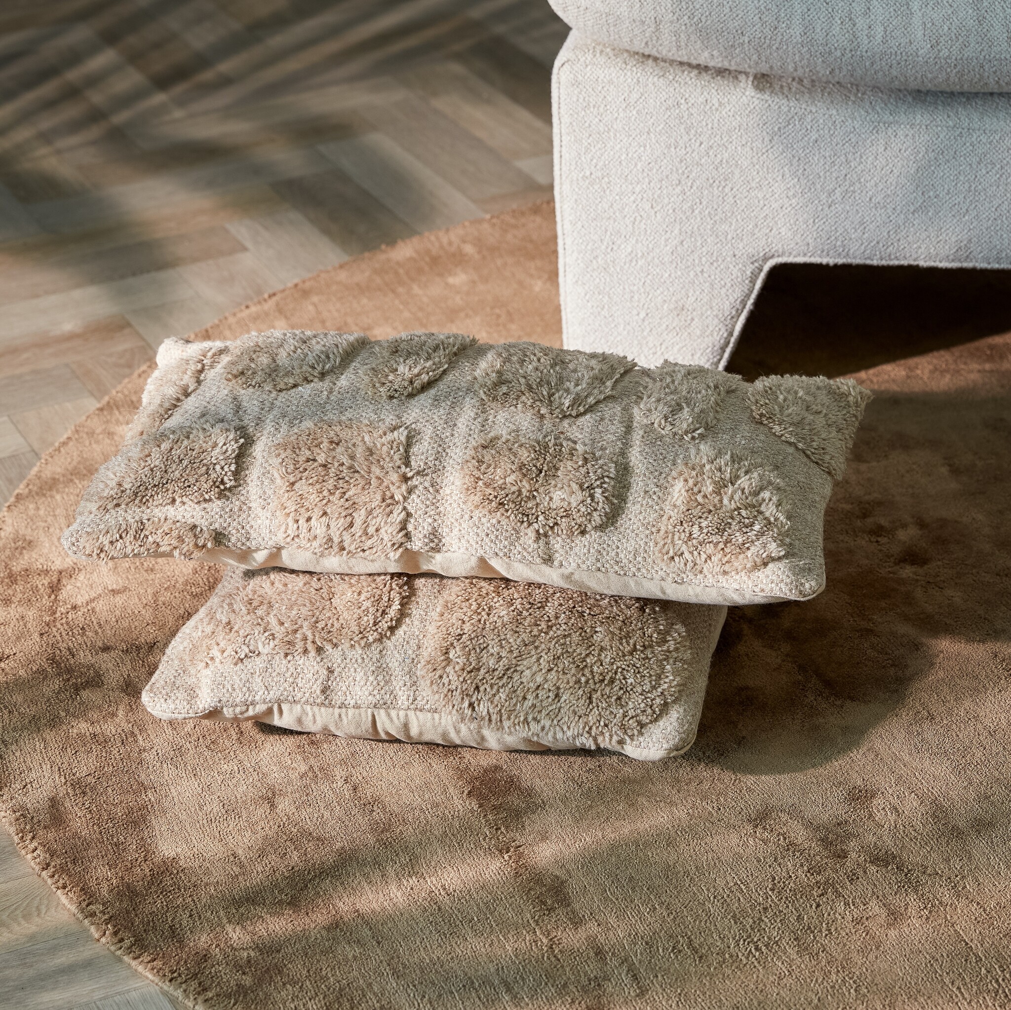 Kussen 45x45 cm ZIRAFI beige - De Woon Winkel