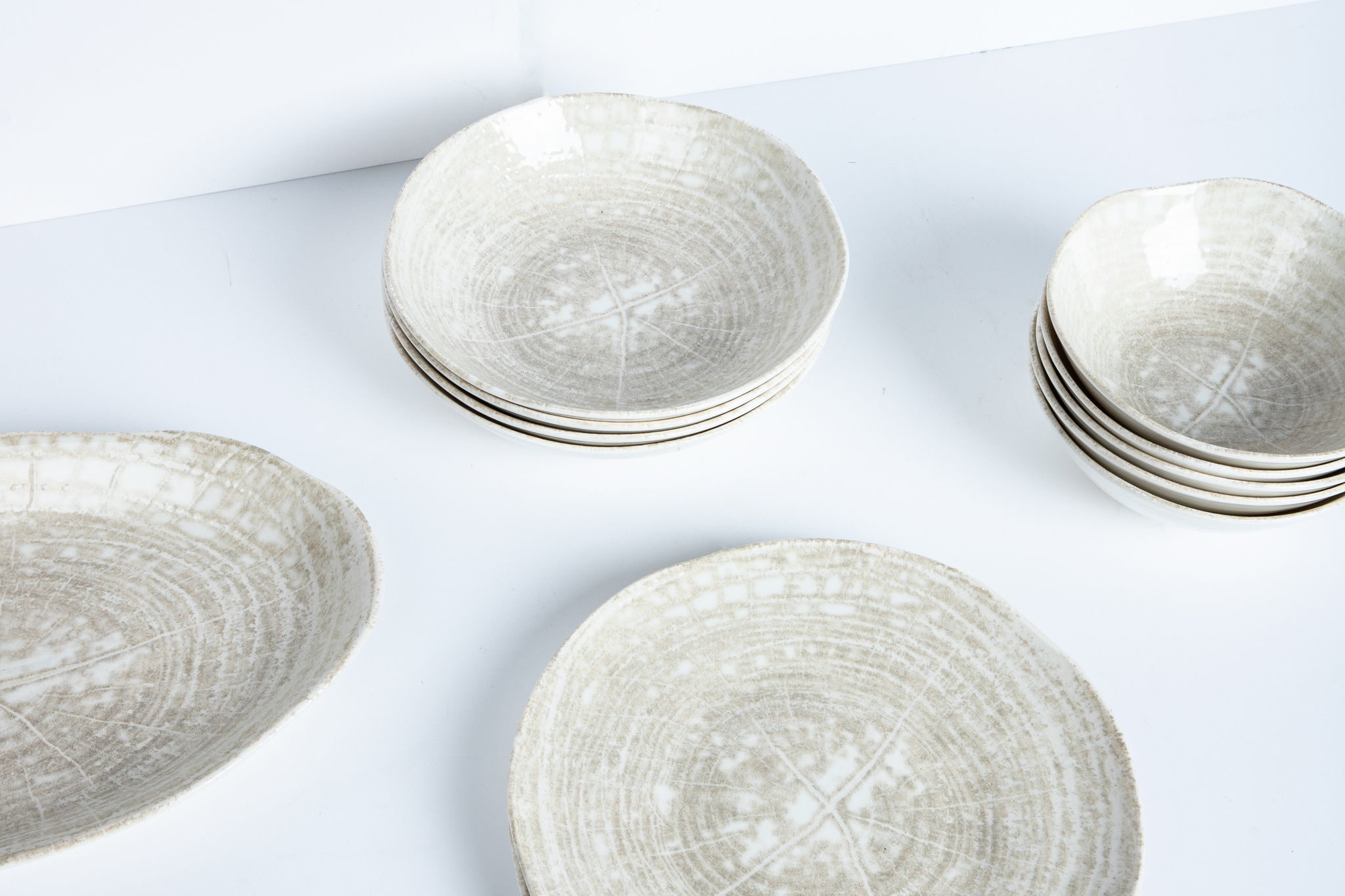 Kom Kaylaa Creme porselein rond - De Woon Winkel