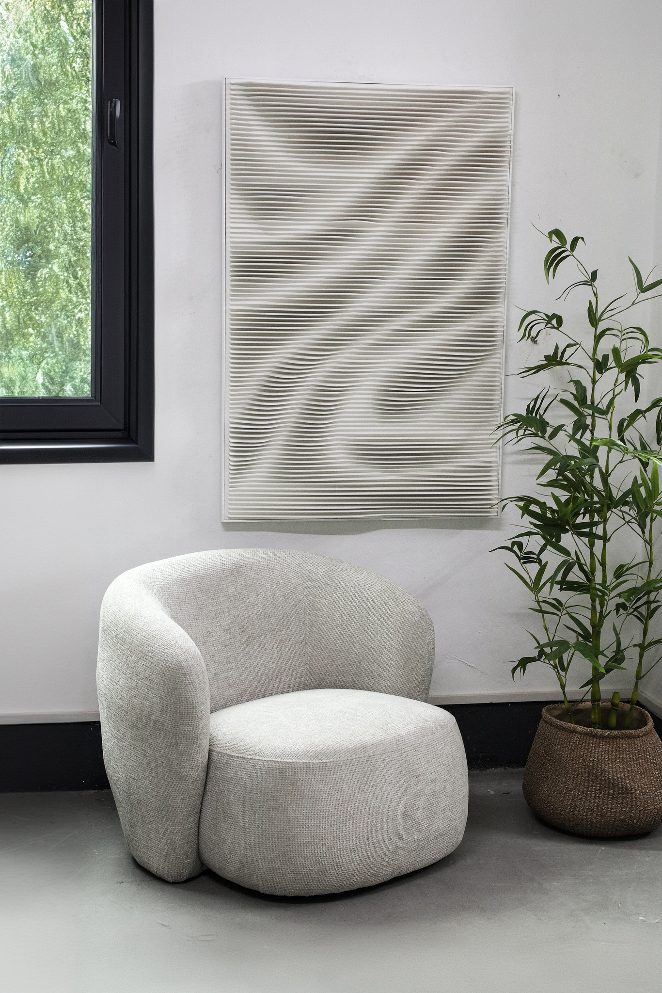 Wandpaneel Aleishia Wit rechthoekig Wavy – Gratis thuisbezorgd - De ...