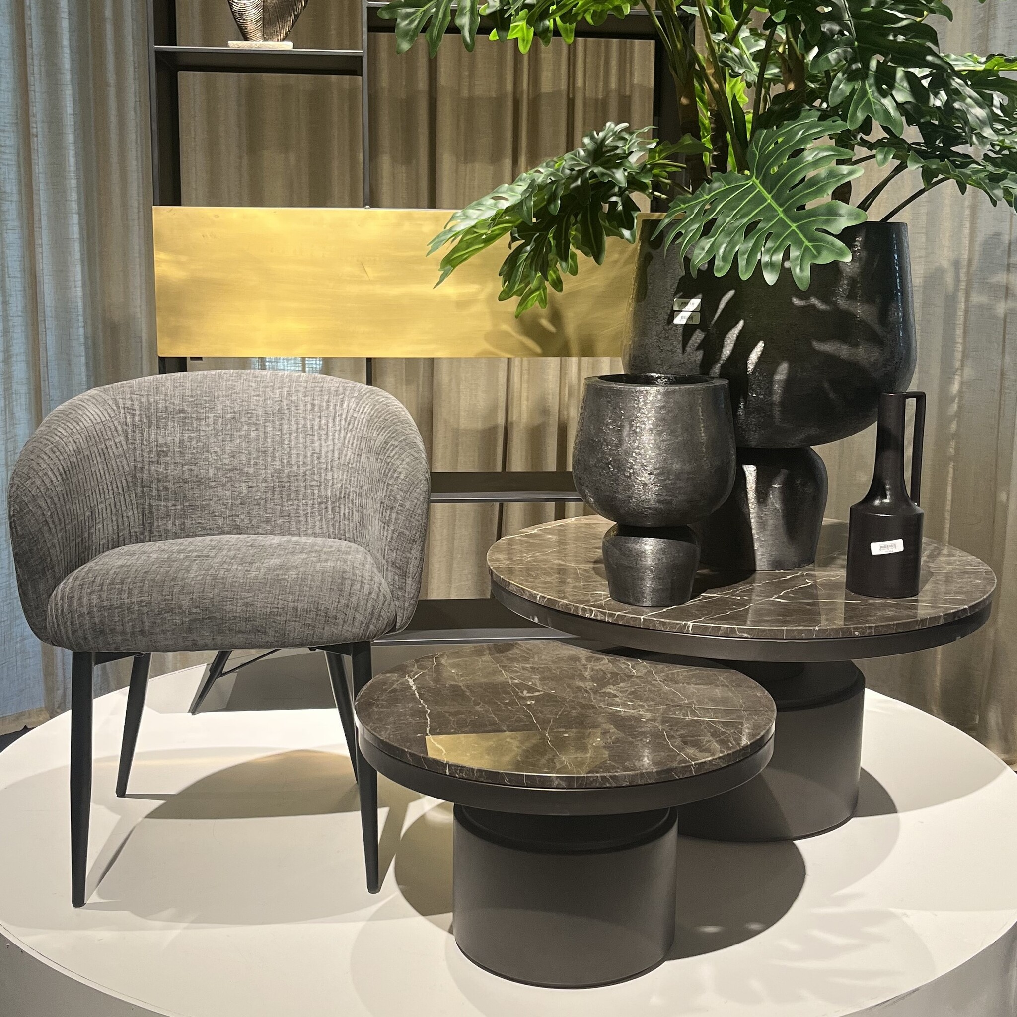 Salontafel Bregt Ø60 cm – Bruin Marmer – PTMD - Gratis thuisbezorgd ...