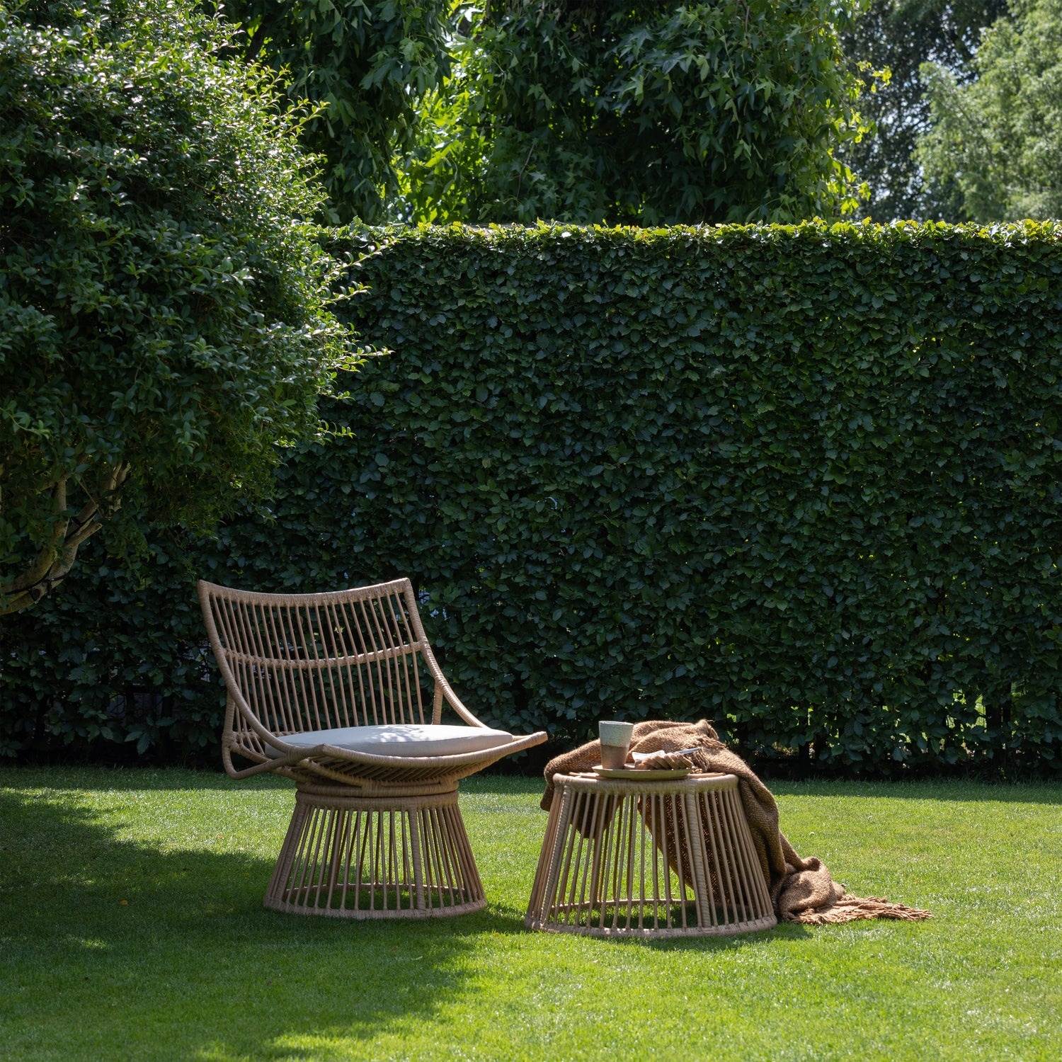 Alatna tuinstoel wicker naturel - Gratis thuisbezorgd - De Woon Winkel
