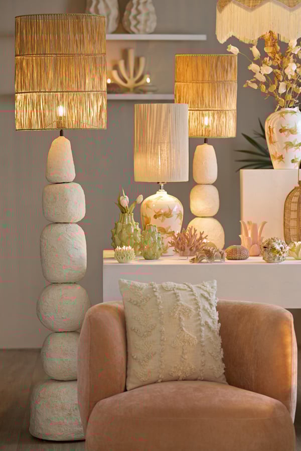 Vaas deco Ø28X42 cm Fish keramiek wit+oranje - Gratis thuisbezorgd - De ...