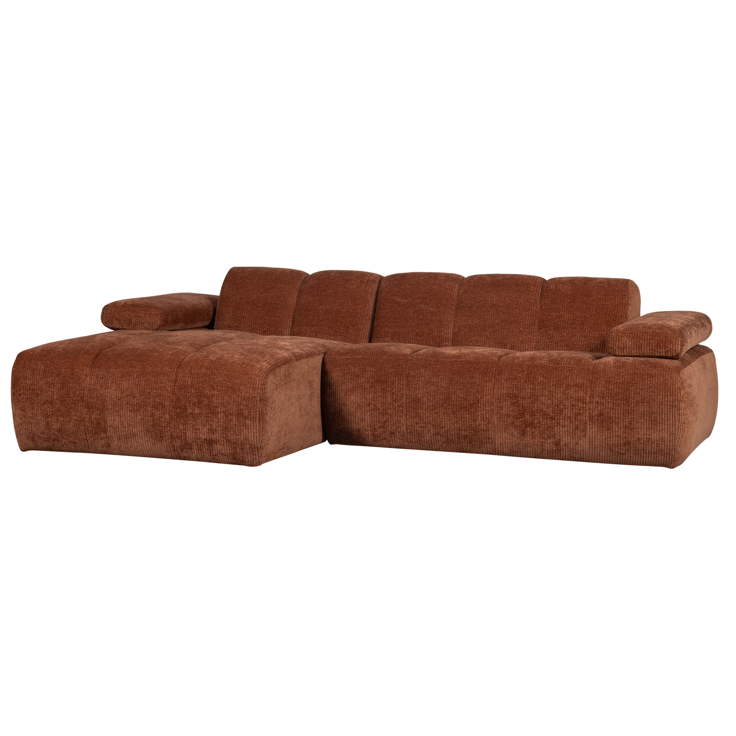 MOJO CHAISE LONGUE BANK LINKS GEWEVEN RIBSTOF ROESTBRUIN - Gratis ...