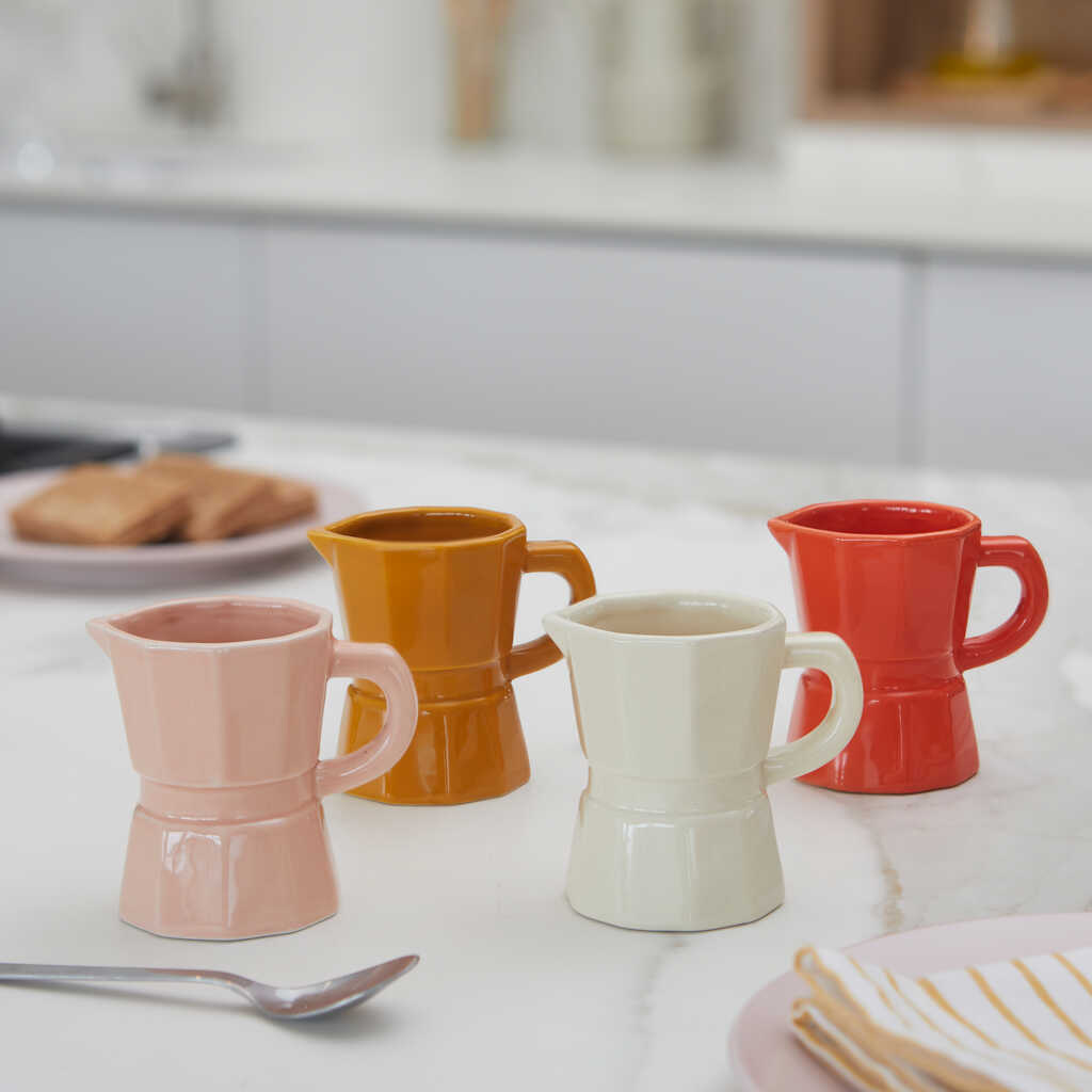 Koffiekop set Moka Caramel - 4 kleuren - De Woon Winkel