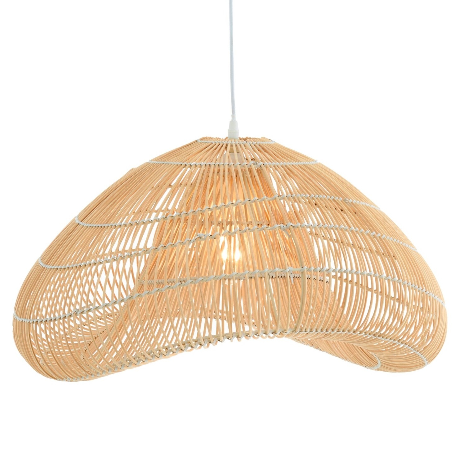 Hanglamp 54x52,5x30,5 cm JANZUR rattan naturel - Gratis thuisbezorgd ...