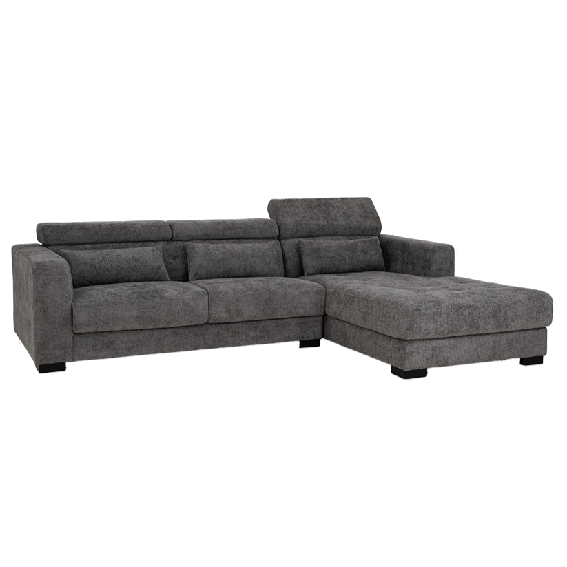 Bank Brighton - 3 zits + Chaise Rechts - licht grijs 19 - Gratis bezor ...