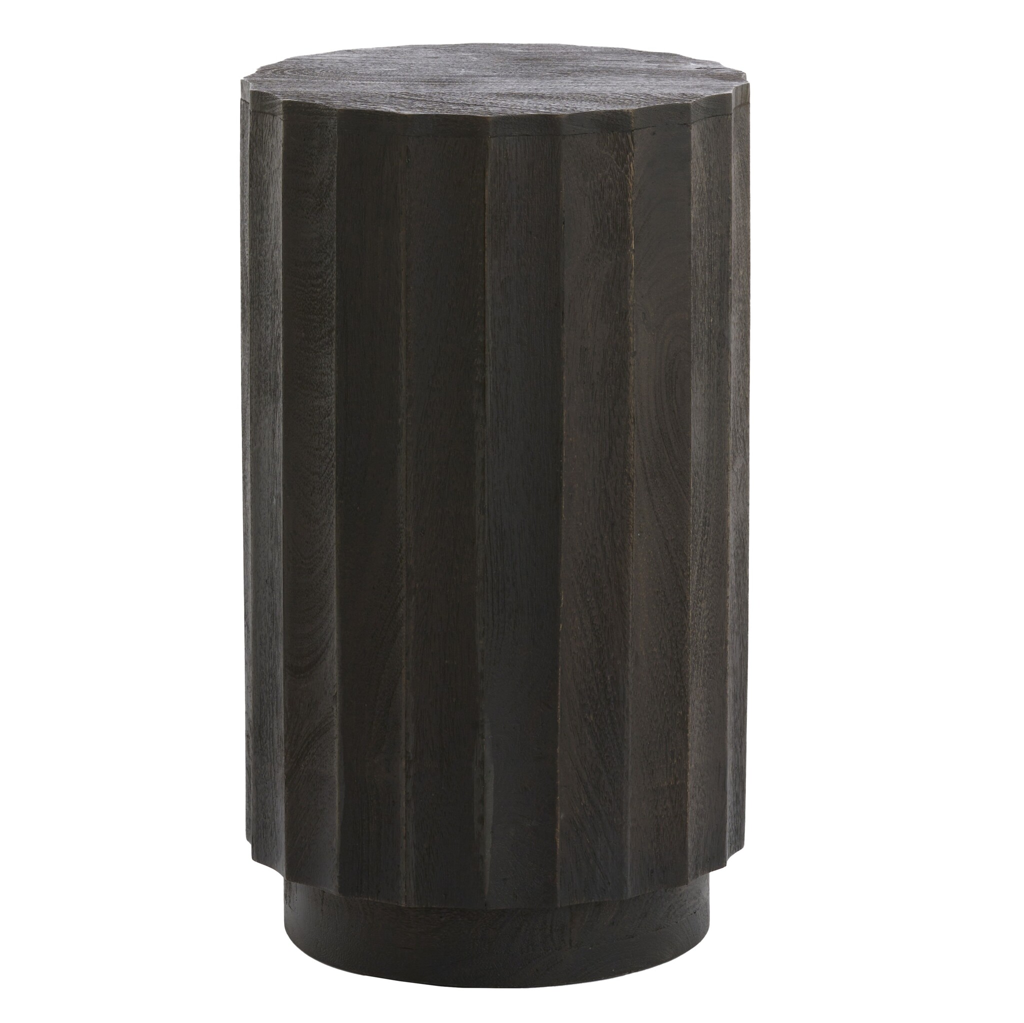 Zuil ELLENA Ø35x60 cm | Hout Donkerbruin Mat - Gratis thuisbezorgd - De ...