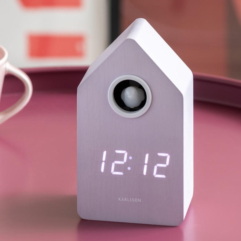 Karlsson Alarm Clock Cuckoo LED – Moderne koekoeksklok met LED-display ...