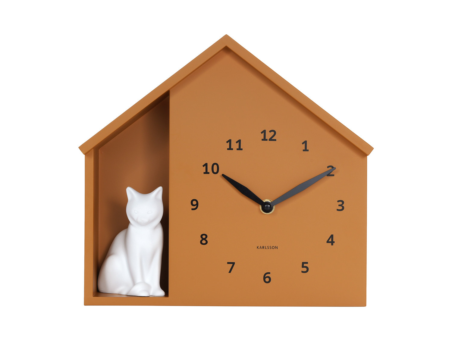 Karlsson Zittende Kat – Design Wandklok met Kat – 27 cm - Geel - De ...